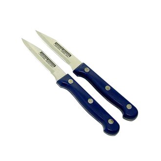 Testrut TOP STAR - Gem&uuml;semesser 80 mm 2 St&uuml;ck blaue Griffe mit Nieten
