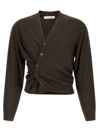 Christophe Lemaire Mens Brown Marabou Cardigan Clothing