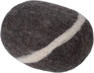 myfelt Oskar - Filz Kieselstein, Meditationskissen, Yogakissen, Dekokissen, Pouf, dunkelgrau rund - Gr&ouml;&szlig;e S