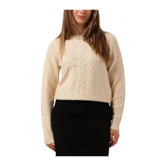 Object Objdoris RE LS Knit Pullover - - Knitwear - Damen - Wei&szlig; - XL