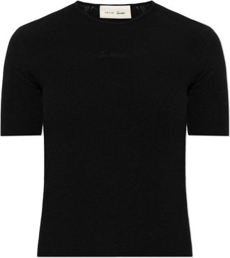 Fear of God Femme, Tops, Noir, Taille: 38 FR Top avec Logo Brod&eacute;