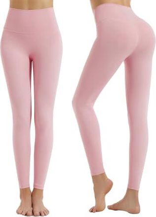 Generic Legging de Sport Femme,Leggings Femme Anti-Cellulite Push Up Butt Lift Elastique Taille Haute Leggings Sport pour Femmes Pantalon de Yoga,Rose,XL