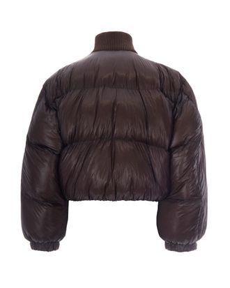 Diesel Womens Cropped Puffer Jacket Warrior Plum Plum-Purple Shell: Polyamide; Rib: Pc Plum/purple