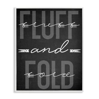 Stupell Industries Fluff & Fold Giclée-Kunst, gerahmt, Schwarz, minimalistisch, Design von Marcus Prime, 35,6 x 28,9 cm