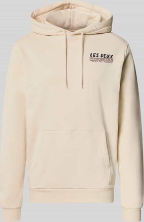 Les Deux Hoodie aus reiner Baumwolle mit Logo-Print Modell Record