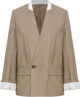 Victoria Beckham Femme, Vestes, Beige, Taille: 34 FR Blazer &agrave; pinces