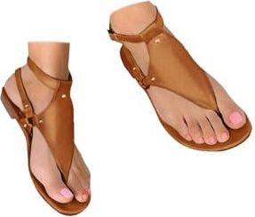 Generic Sandales pour femme avec bride en T et bout ouvert - Style boh&egrave;me - Style boh&egrave;me - Chaussures d&eacute;t&eacute; - Strass - Fleur - Tongs de plage - Tongs de plage 