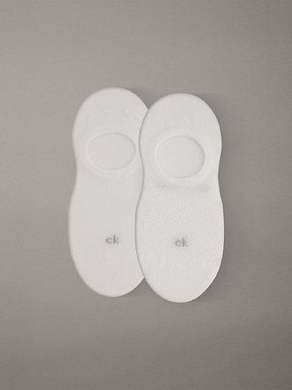 Calvin Klein Lot de 2 paires de chaussettes invisibles douces avec rayures