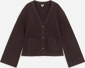 Arket Strickjacke Aus Baumwolle -Braun