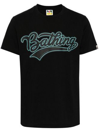 A Bathing Ape t-shirt en coton à logo imprimé - Noir
