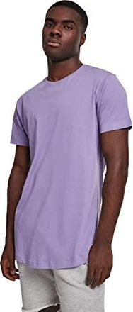 Urban Classics Homme Manches Courtes Ourlet Arrondi Col Rond Basique Streetwear Minimaliste 100 pourcent Coton Jersey, Coupe classique, Coton, Multicolore (Lavender 
