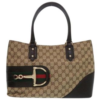 Gucci Pre-owned Canvas Tote Bag - - Pre-owned - Damen - Beige - ONE SIZE