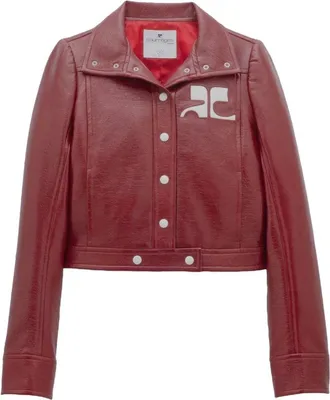 Courrèges Femme, Vestes, Rouge, Taille: 36 FR Reedition Vinyl Jacket