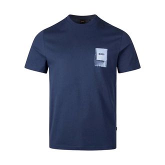 HUGO BOSS Homme, Tops, Bleu, Taille: XL T-shirt Uni