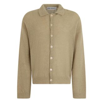 Our Legacy Abend-Poloshirt-Strickjacke - - Knitwear - Herren - Beige - L