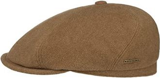 Stetson Casquette Reid 6 Panel Homme - Laine Gavroche avec Visiere, Doublure, Doublure Hiver Automne-Hiver - 60 cm chatain