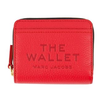Marc Jacobs Womens Compact Leather Wallet Red Cowhide
