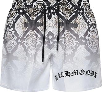 John Richmond Homme, Maillots de bain, Blanc, Taille: XL Maillot de bain Graphic Degrad&eacute;