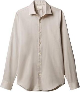 Calvin Klein Chemise droite en coton m&eacute;lang&eacute;