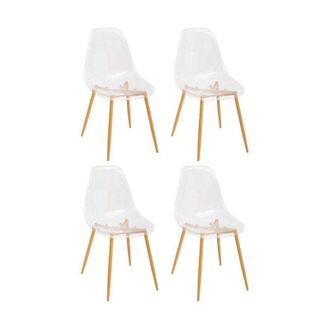 Atmosphera Atmosphera - Lot de 4 Chaises Design Taho 85cm Transparent