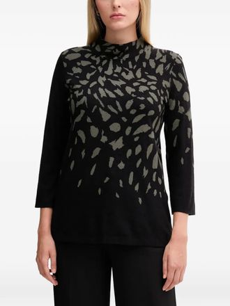 Joseph Ribkoff pull en maille intarsia - Noir