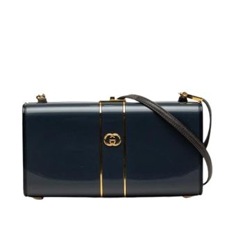 Gucci Pre-owned Lackleder Umh&auml;ngetasche - - Pre-owned - Damen - Blau - ONE SIZE
