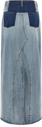 Maison Margiela Deconstructed Denim Skirt - Blue