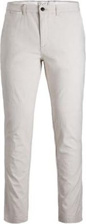 Jack & Jones Jpstmarco Jjdave Linen FR Pantalon en Lin pour Homme, White Pepper, 33W x 34L