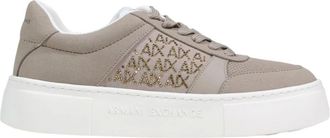 A|X Armani Exchange Femme, Chaussures, Brun, Taille: 35 EU Baskets Enti&egrave;rement Orn&eacute;es de Strass