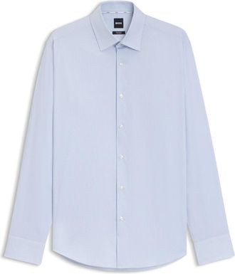 HUGO BOSS Stretch-Hemd mit Fineliner-Streifen, Regular Fit in