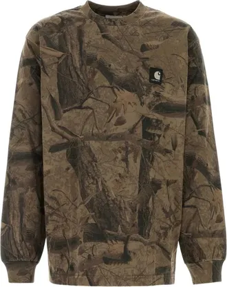 Carhartt Work in Progress Feather Tree Camouflage-print Long-sleeved T-shirt