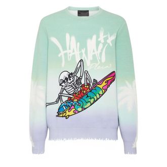 Philipp Plein Homme, Pulls, Multicolore, Taille: L Pullover Round Neck Hawaii