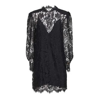 Chlo&eacute; Mini-Kleid mit langen &Auml;rmeln aus Spitze - - Dresses - Damen - Schwarzk - S