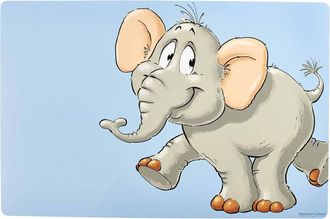 Ritzenhoff & Breker Platzset Happy Zoo, Elefantenkind Eddi, Tischset 45 x 30 cm, Platzmatte mit Tier-Motiv, Abwischbar