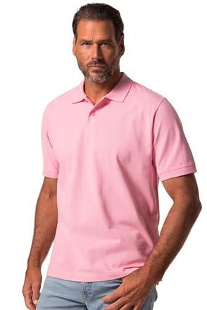 JP1880 Hommes Grandes Tailles L-8XL Jusquau 8XL - Polo en Maille de Coton piqu&eacute;. Patte de Boutonnage et col Chemise, Rose p&acirc;le 3XL 702560509-3XL