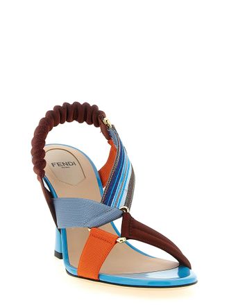Fendi Colibr&igrave; Sandal Heel - Blue