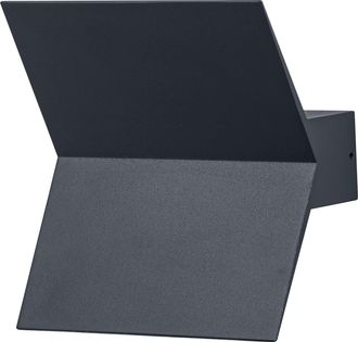 Ledvance ENDURA STYLE BAT 17,7cm - moderne Wandleuchte mit Aluminium-Gehäuse, LED Außenleuchte, 9,5W, 3000K warmweiß, 580 Lumen, RAL 7016 dunkelgrau, Außenlamp