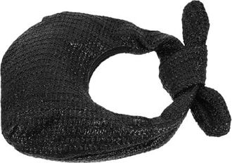 PartyKindom Sac à Main Tissé Paille avec Noeud Élégant Pochette Noire pour Plage Sac à Main pour Femmes pour et Soirées