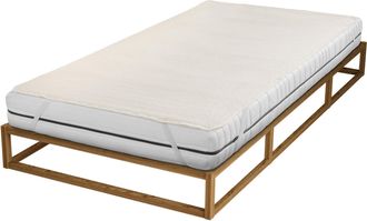 Biberna Sleep & Protect 0808301 Matratzenauflage Molton mit Sanfor Ausrüstung, atmungsaktiv, hohe Feuchtigkeitsaufnahme 1x 100x220 cm natur