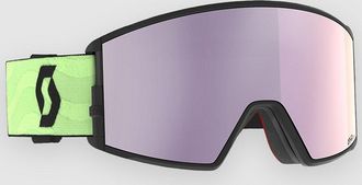 Scott React Glow Green Goggle amp lavender chrome s3