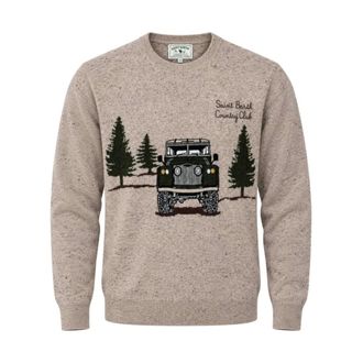 MC2 Saint Barth Pull &agrave; col rond Heron - Homme - Pulls - Beige - Taille: S