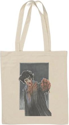 Generic Zombie Detective Sac fourre-tout en coton naturel Blanc