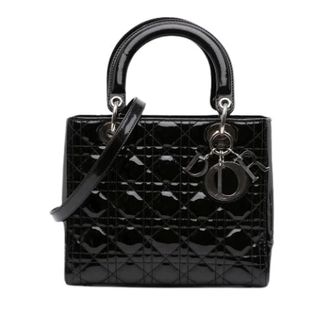 Dior Sac &agrave; main Lady Dior moyen mod&egrave;le Pre-owned - Femme - Pre-owned - Noir - Taille: ONE Size
