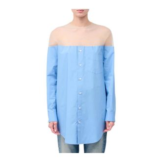 Maison Margiela Femme, Blouses et Chemises, Bleu, Taille: 36 FR Chemises