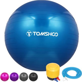 Tomshoo Anti-Burst Yoga Ball verdickt Stabilit?t Balance Ball Pilates Barre k?rperliche Fitness Gymnastikball 45CM / 55CM / 65CM / 75CM Geschenk Luftpumpe