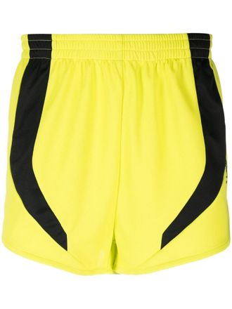 Martine Rose short de sport Football &agrave; empi&egrave;cements contrastants - Jaune