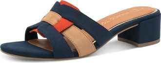 Marco Tozzi Damen Pantoletten mit Blockabsatz Elegant, Blau (Navy Comb), 40 EU