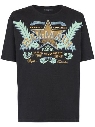 Balmain t-shirt &agrave; imprim&eacute; Western - Noir