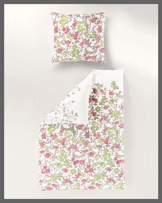 BIERBAUM Bettw&auml;sche 3038, Mako-Satin, Made in Germany, beere 01, 155x220 + 80x80 cm, Komfortgr&ouml;&szlig;e