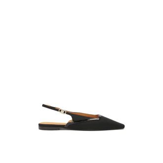 Kazar Schwarze flache Pumps mit verl&auml;ngerter Vorderseite - - Shoes - Damen - Schwarzk - 36 EU